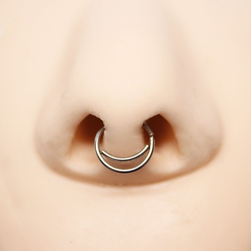 Piercing Septo Argola Meia Lua Aço Cirúrgico - Eu Curto Acessórios